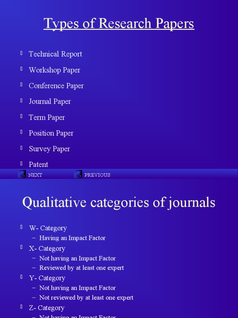 Types of Research Papers | PDF | Academic Publishing | Inquiry