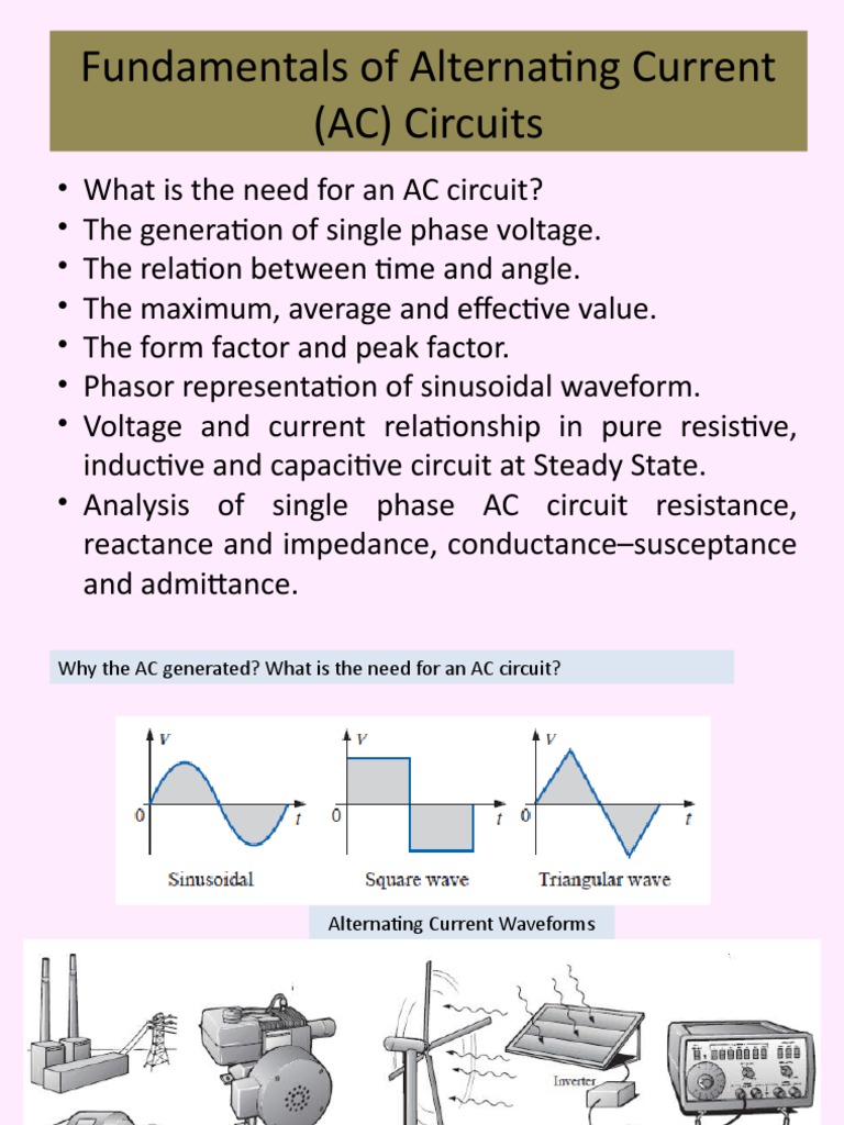 AC Circuit Fundamentals Explained | PDF | Electromagnetic Induction ...