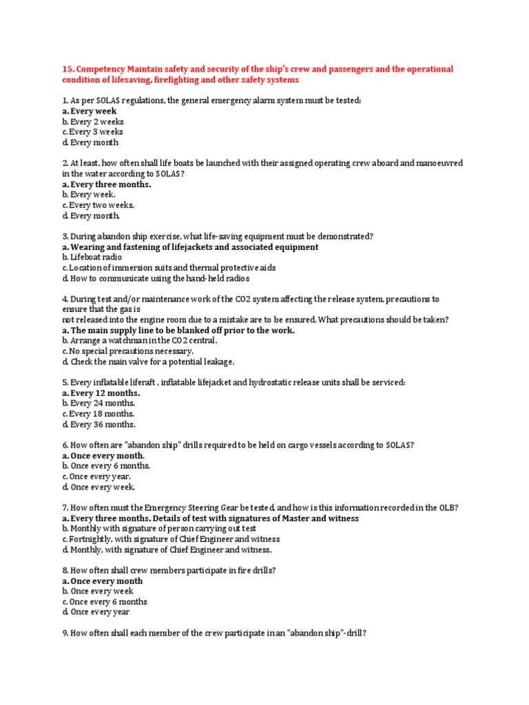 Sl2. Maintain Safety and Security of The Ship's Crew and Passengers and ...