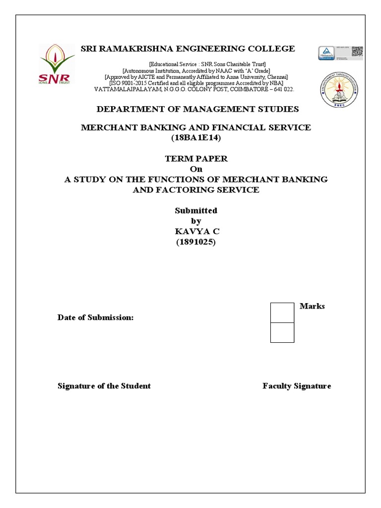 Sri Ramakrishna Engineering College: Marks Date of Submission | PDF ...
