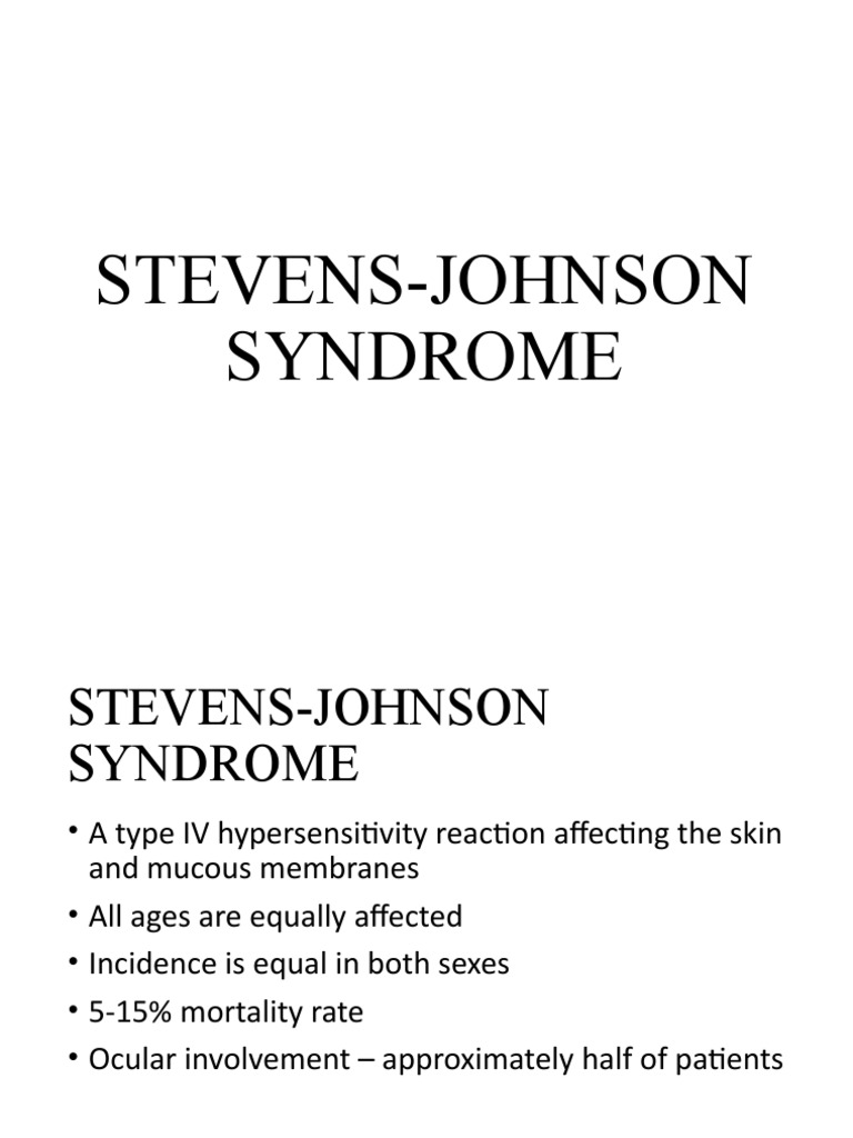 Stevens-Johnson Syndrome | PDF | Immunology | Health Sciences