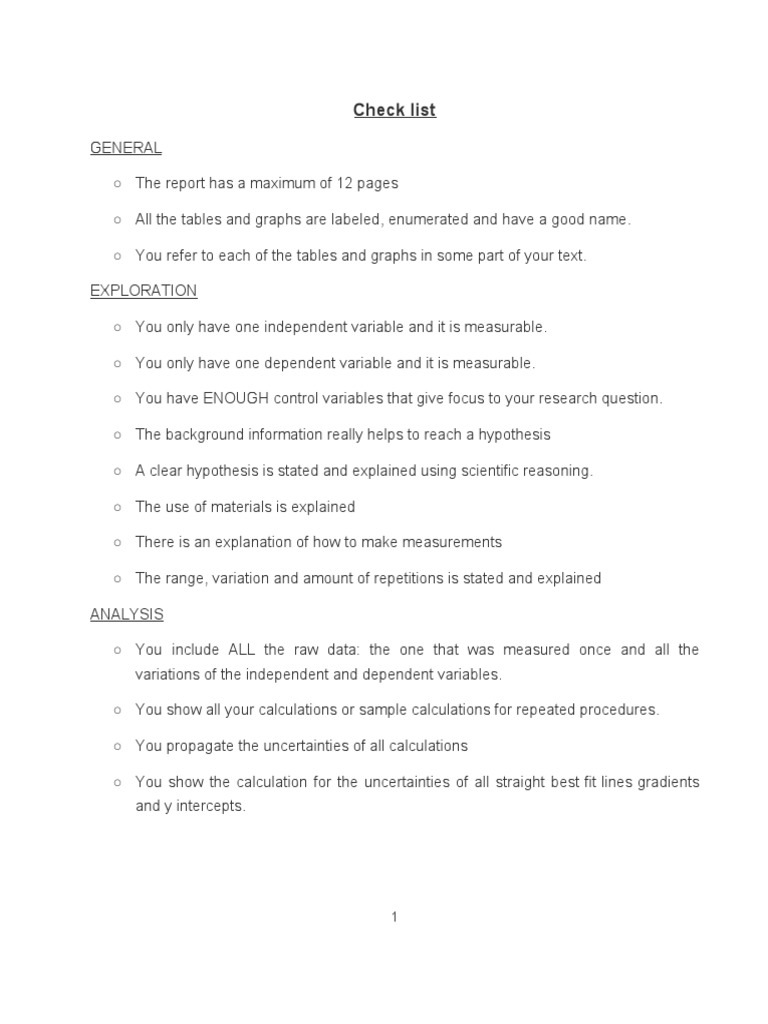 Check List: DG and SC/2017 | PDF | Uncertainty | Experiment