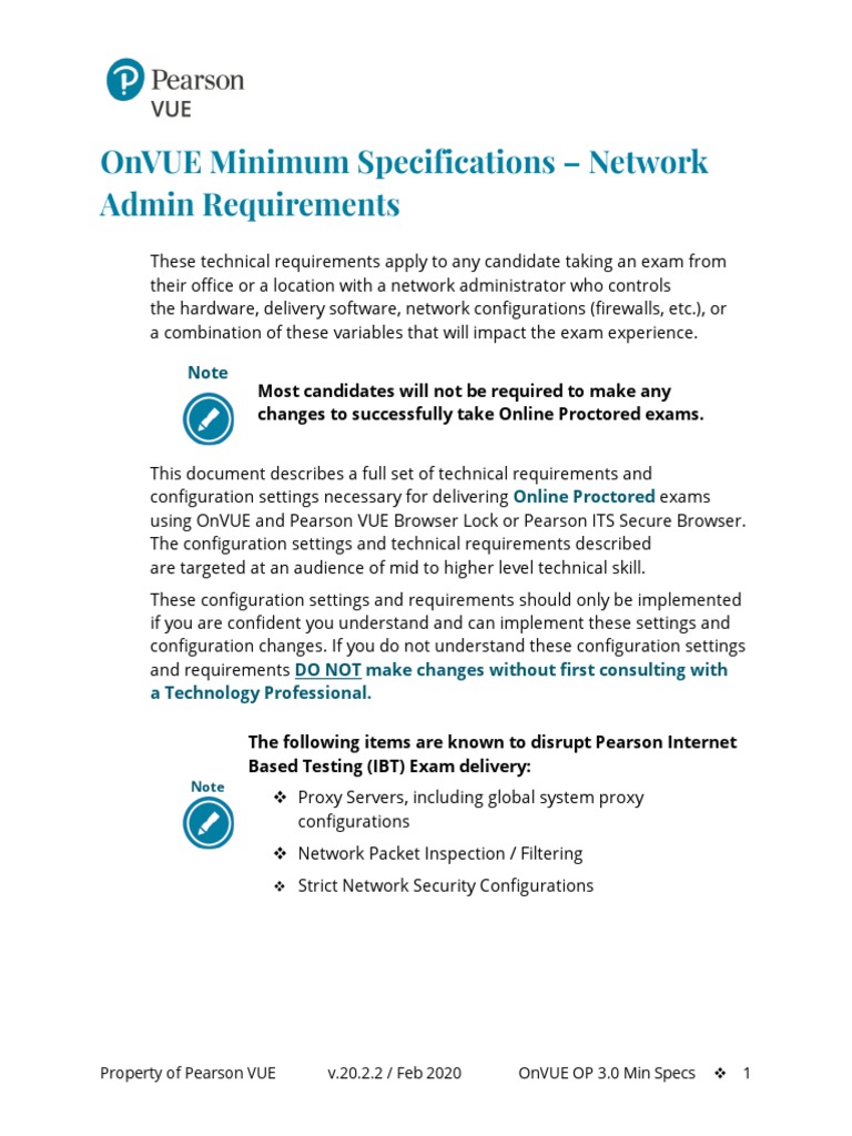 Onvue Minimum Specifications - Network Admin Requirements | PDF | Microsoft Windows | Firewall ...