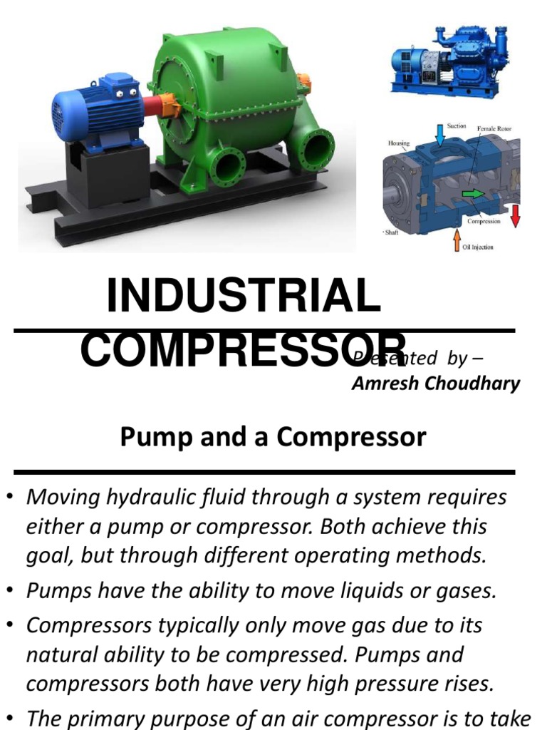 Industrial Compressor: Presented by | Download Free PDF | Piston | Pump
