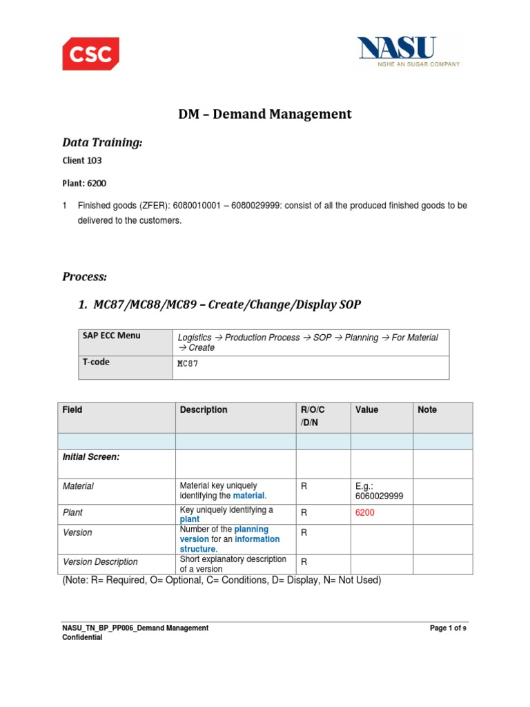 Demand Management SAP Process Guide | PDF | Computing | Business