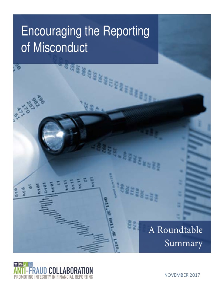 Encouraging The Reporting of Misconduct | PDF | Whistleblower ...