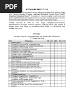 Prosedur Kuesioner Nordic Body Map | PDF