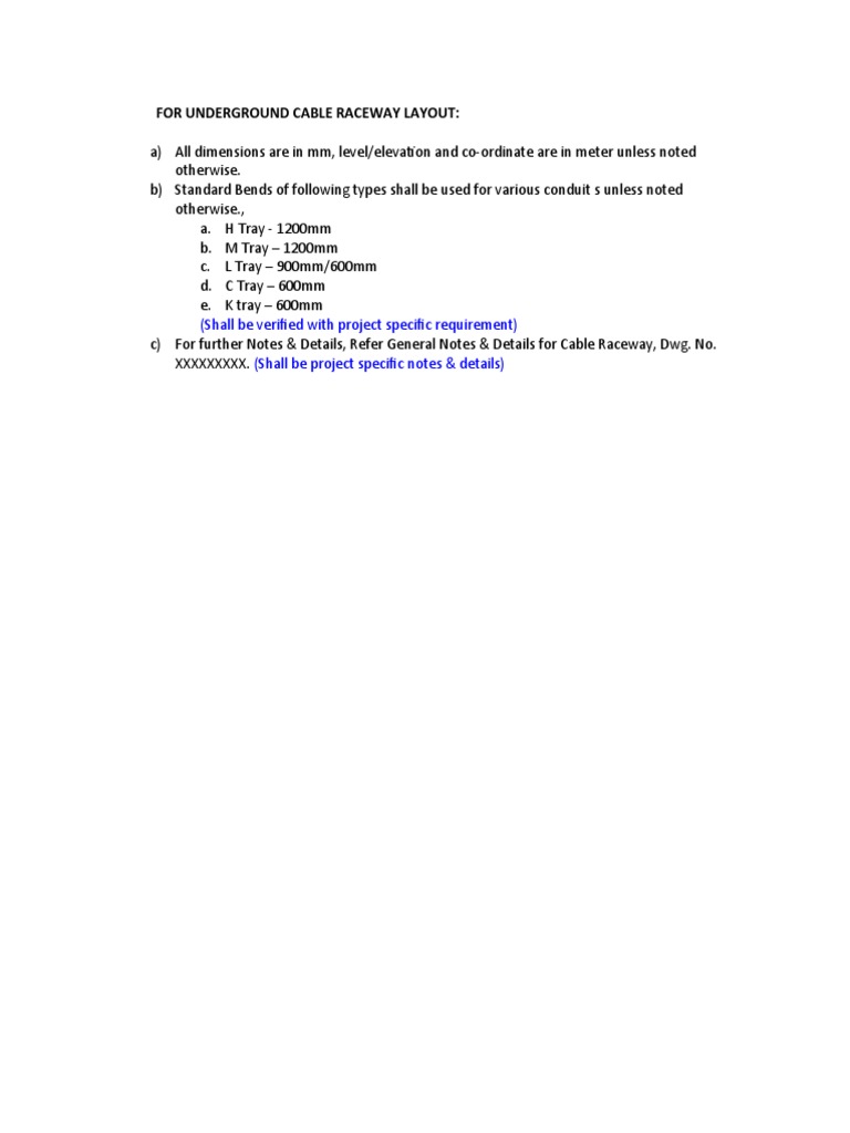For Underground Cable Raceway Layout | PDF