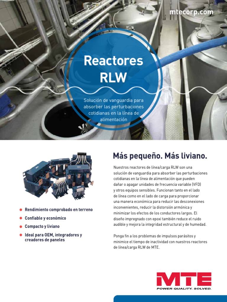 Flyer Reactores RLW | PDF | Electricidad | Ingenieria Eléctrica