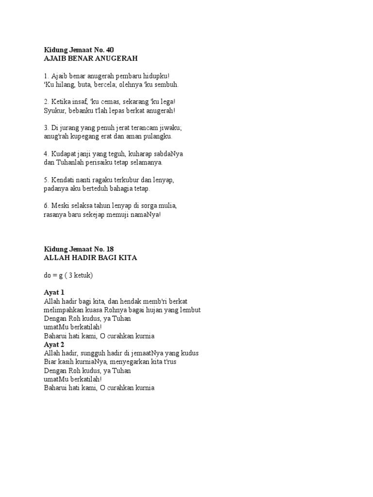 Kidung Jemaat | PDF