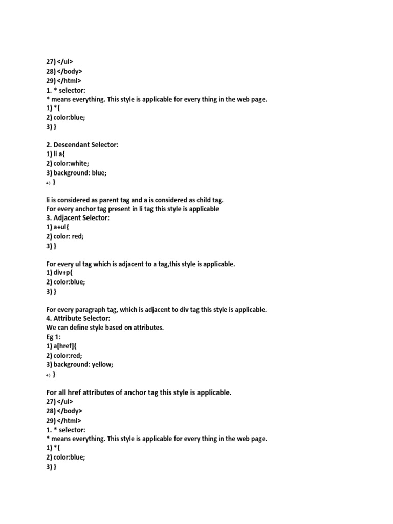 Selector:: For All Href Attributes of Anchor Tag This Style Is ...
