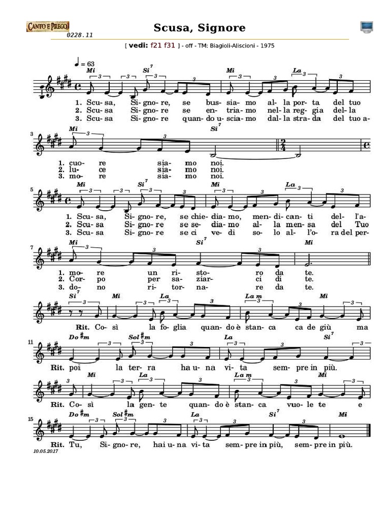 Scusa Signore | PDF