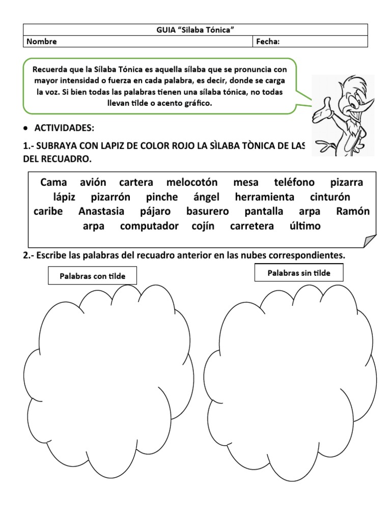 Guia Silaba Tonica | PDF