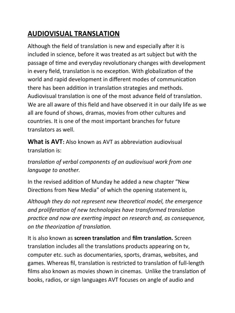 Audiovisual Translation Insights | PDF | Cognition | Psychological Concepts