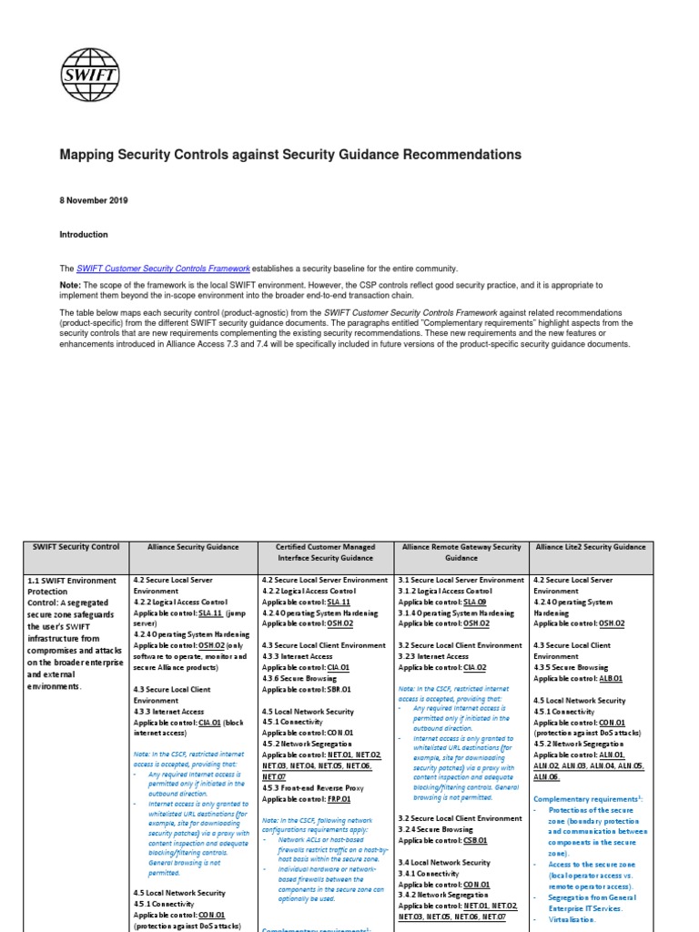 Mapping Security Controls Against Security Guidance Recommendations | PDF | Proxy Server ...