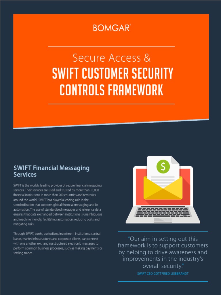SWIFT Customer Security Controls Framework: Secure Access & | PDF ...