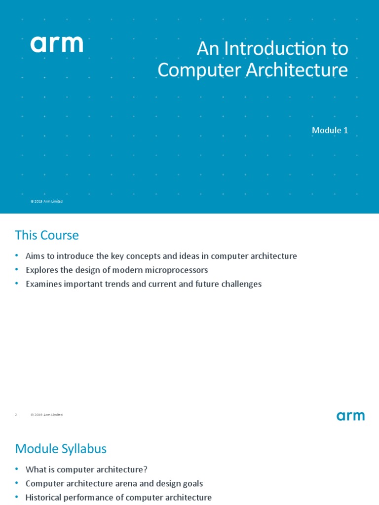 An Introduction To Computer Architecture: © 2019 Arm Limited | PDF ...