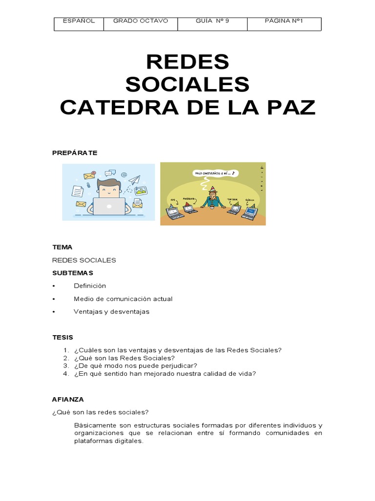 Ventajas y Desventajas de Redes Sociales | PDF | Servicio de redes ...