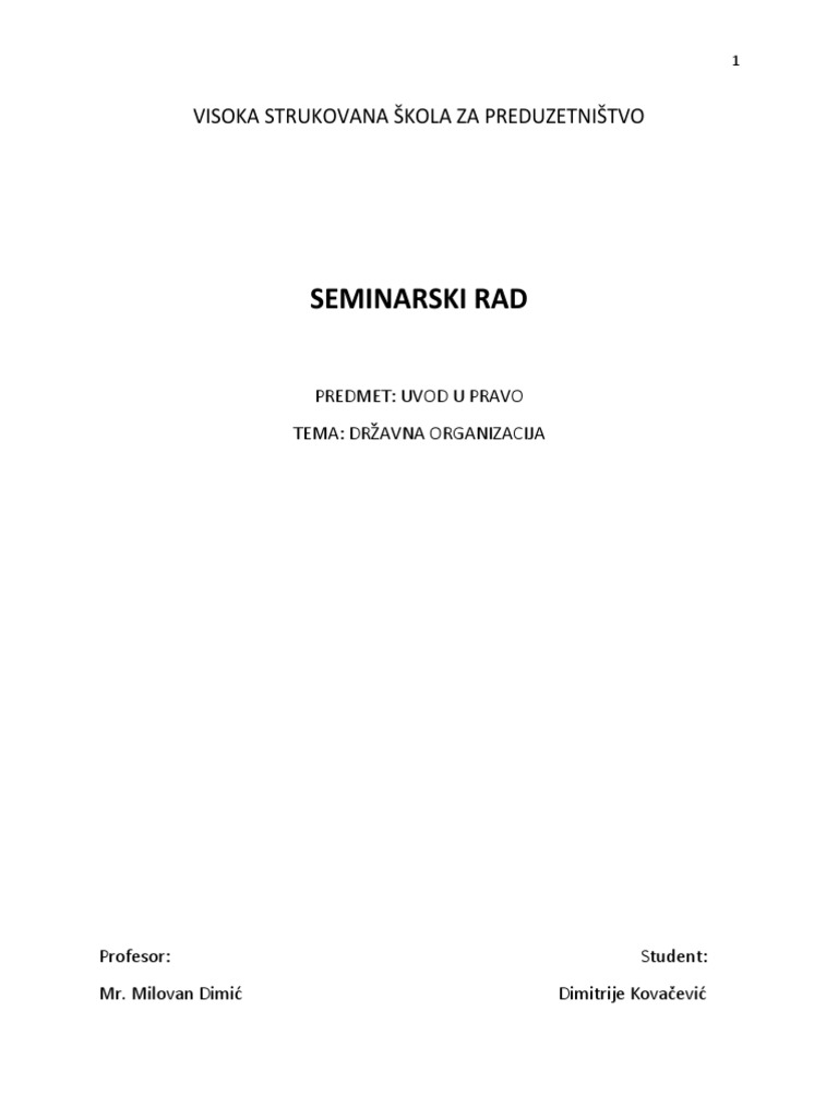 Drzavna Organizacija | PDF