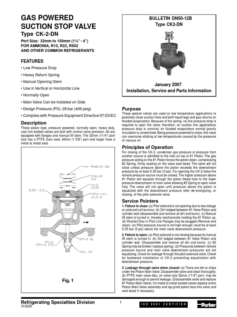 Valvula de Succion CK-2 | PDF | Valve | Liquids