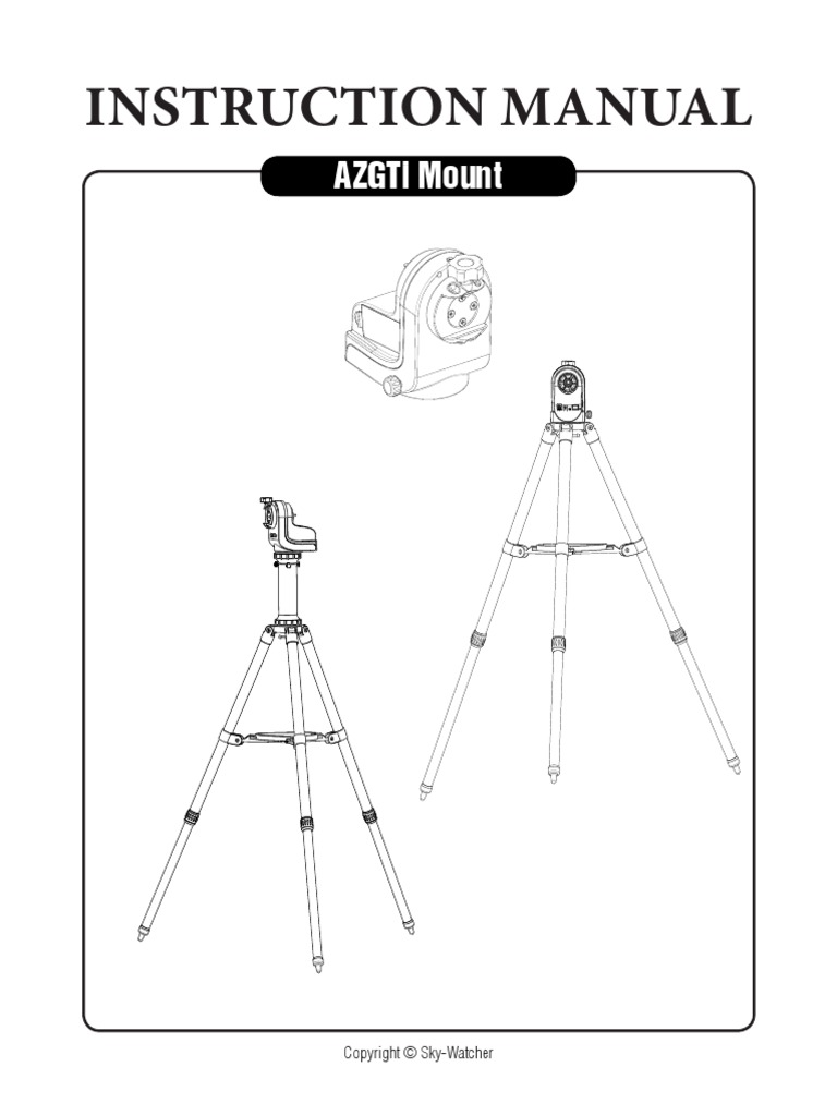 Instruction Manual: Azgti Mount | PDF | Tripod (Photography) | Mobile App