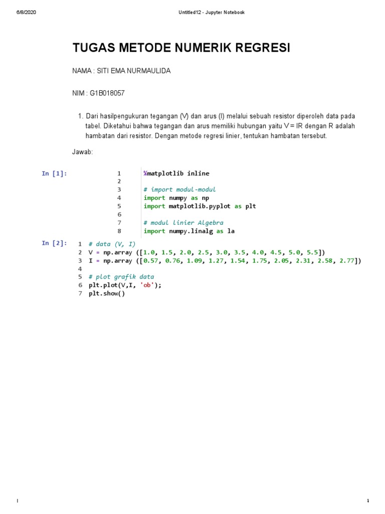 Tugas Metnum Regresi | PDF