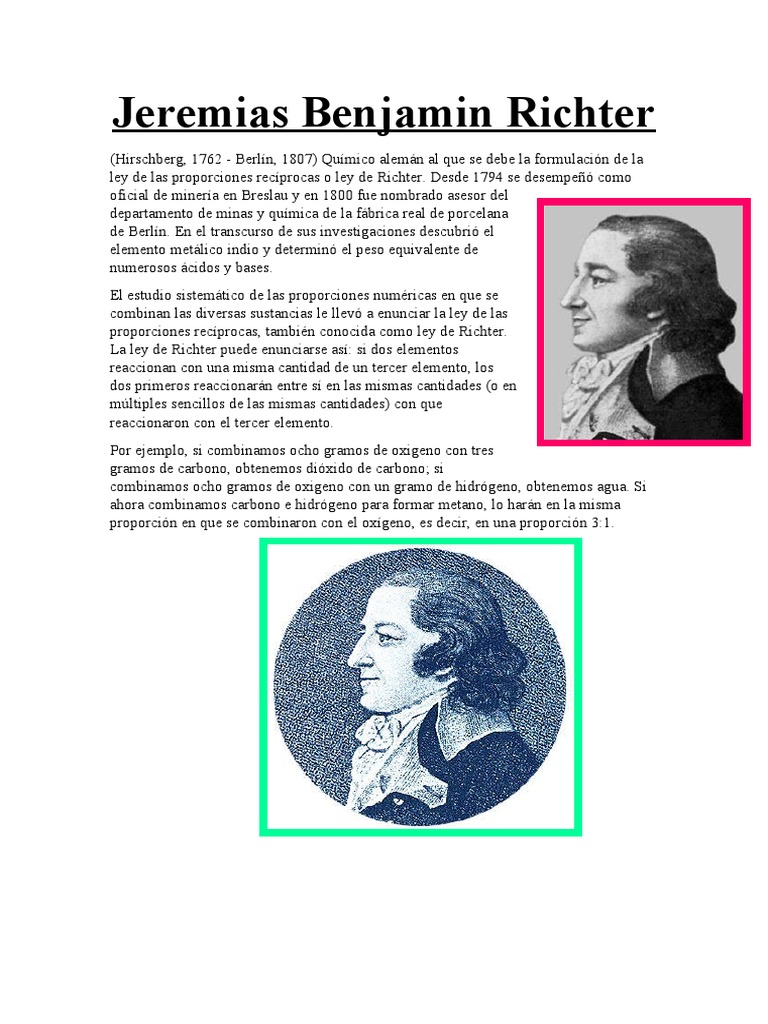 Jeremias Benjamin Richter | PDF