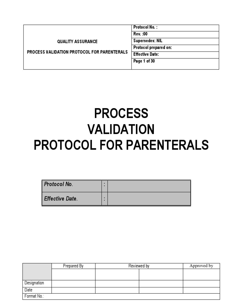 Parenteral Process Validation 1 | PDF | Verification And Validation | Quality Assurance