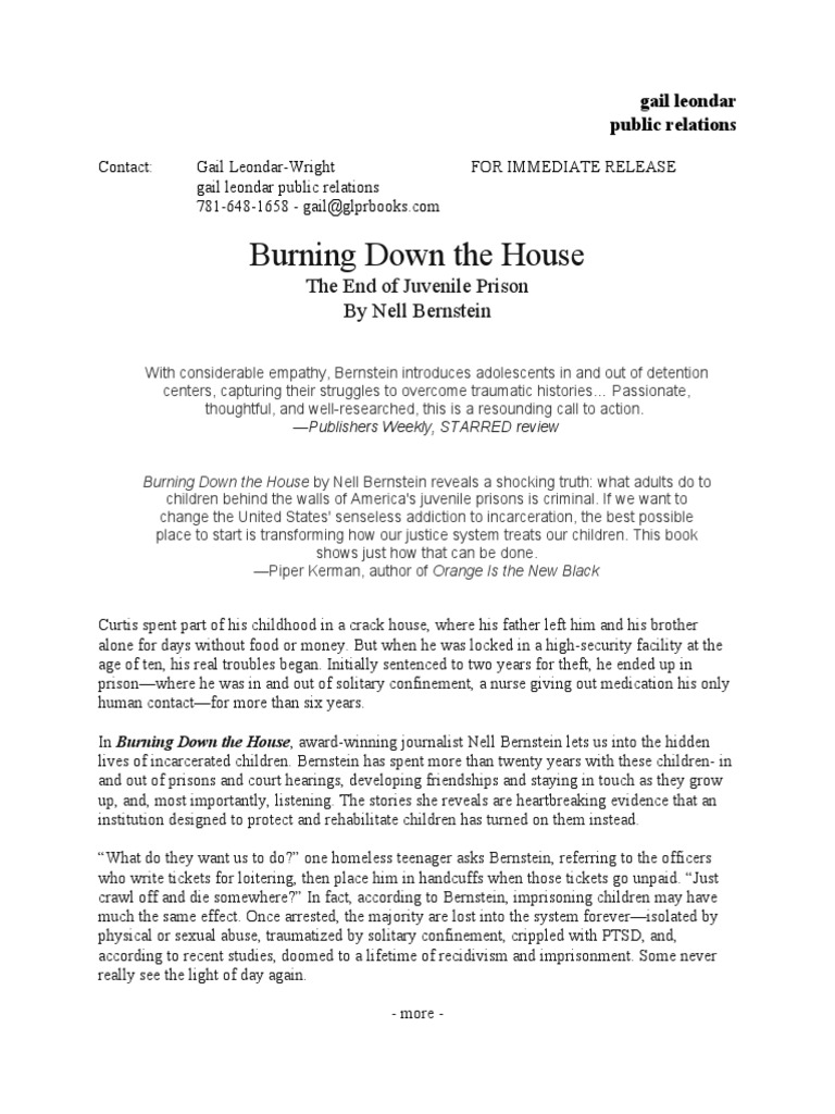 Burning Down The House Summary | Download Free PDF | Prison | Solitary ...