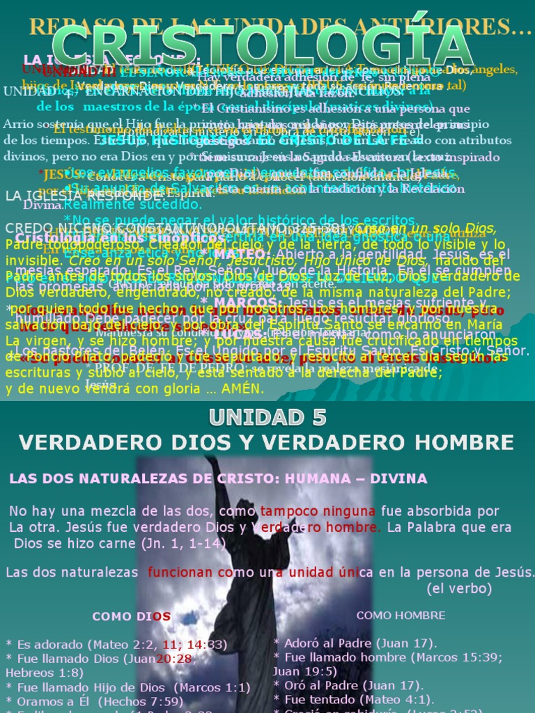 Cristologia Unidad V Verdadero Dios y Verdadero Hombre | PDF | Cristología | Jesús