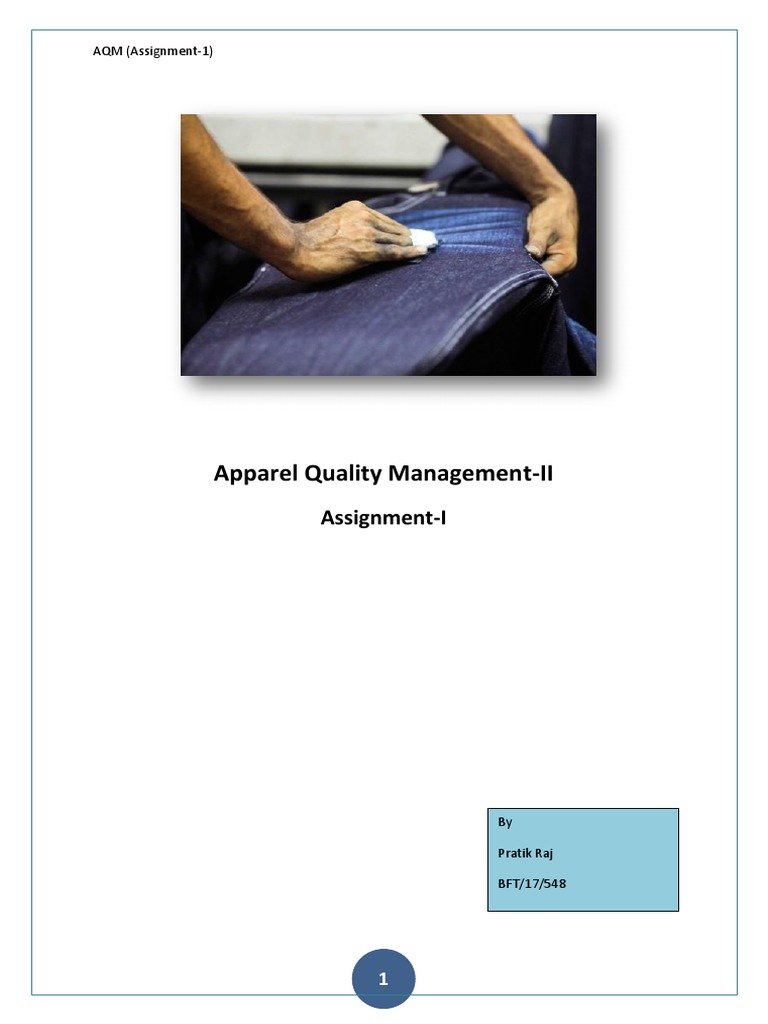 Apparel Quality Management-II: Assignment-I | PDF | Six Sigma | Motorola