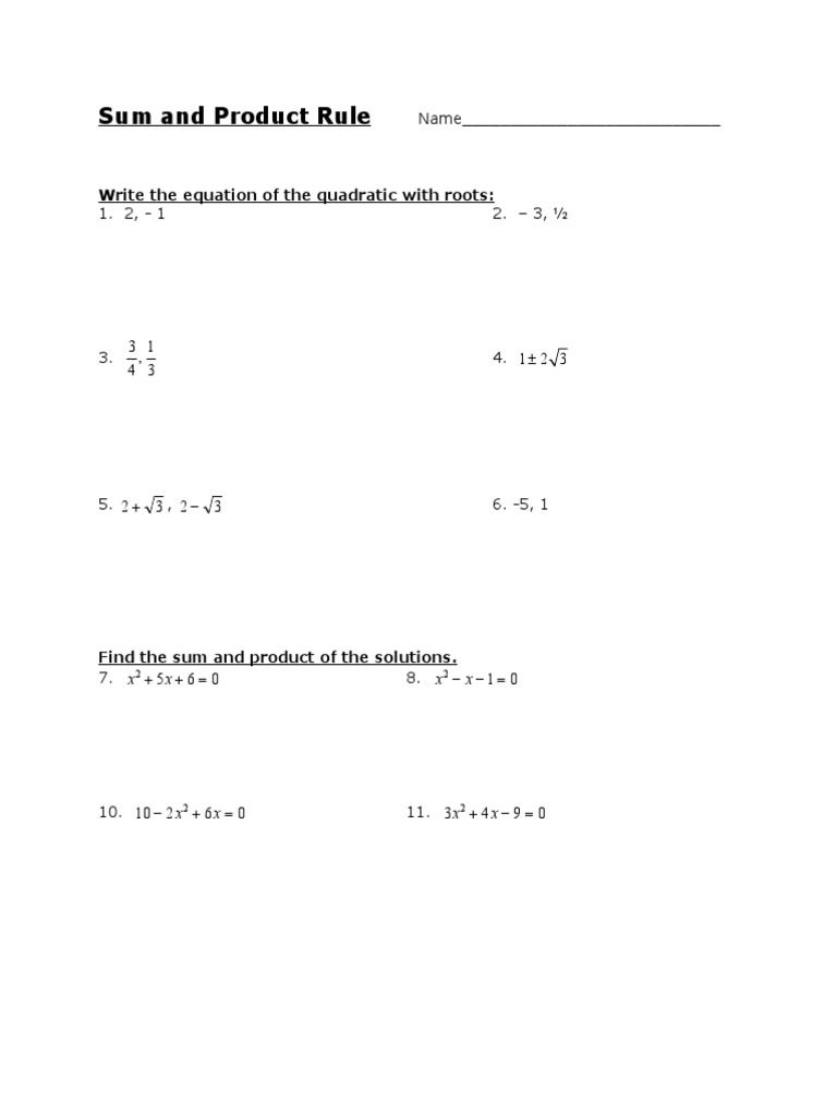 Sum-And-Product-Rule Xi Ipa | PDF