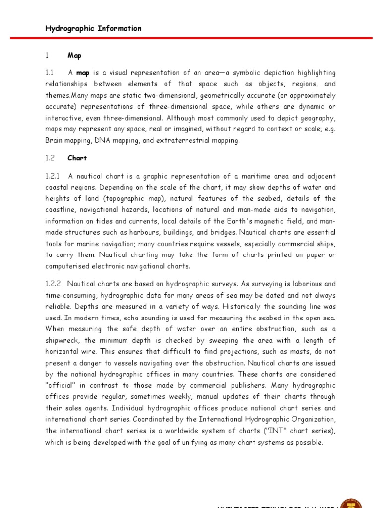 Hydrographic Information: Universiti Teknologi Malaysia | PDF ...