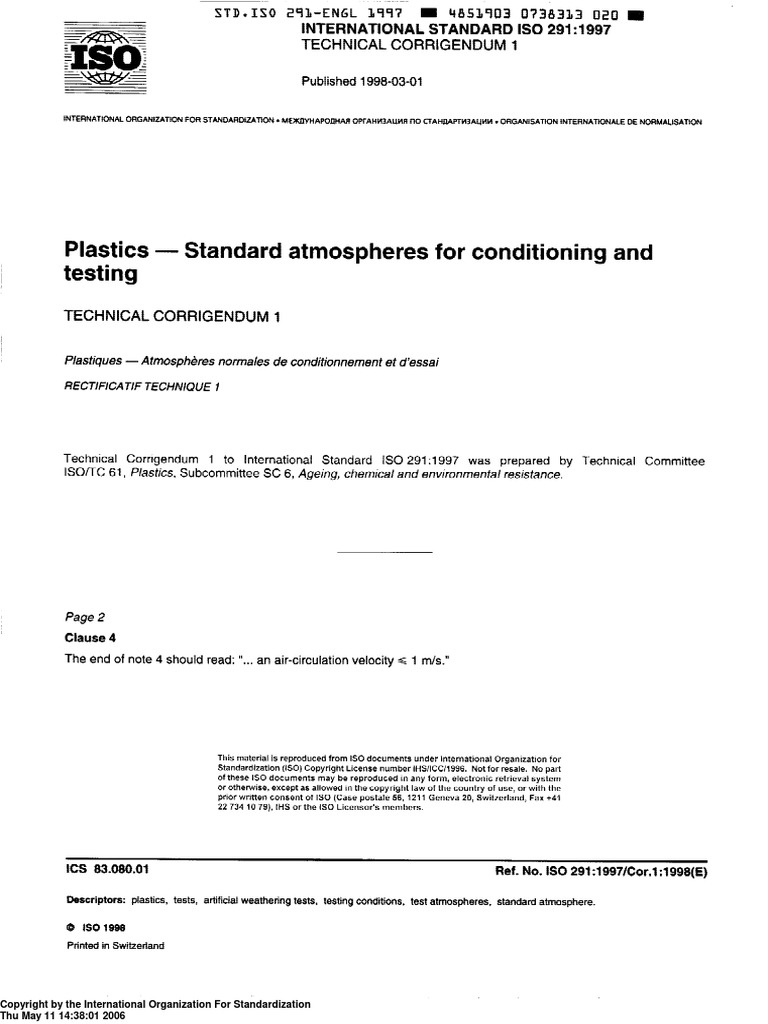 Iso 291 PDF | PDF | Wellness