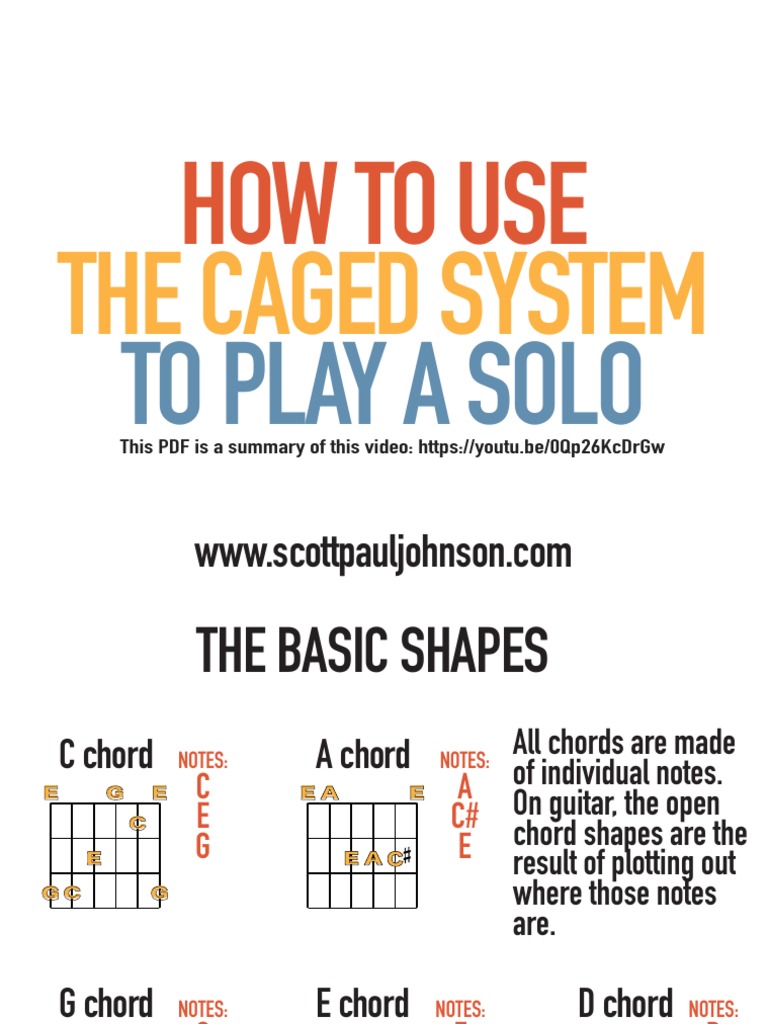 How To Use: The Caged System | PDF | Musical Instruments | Pitch (Music)