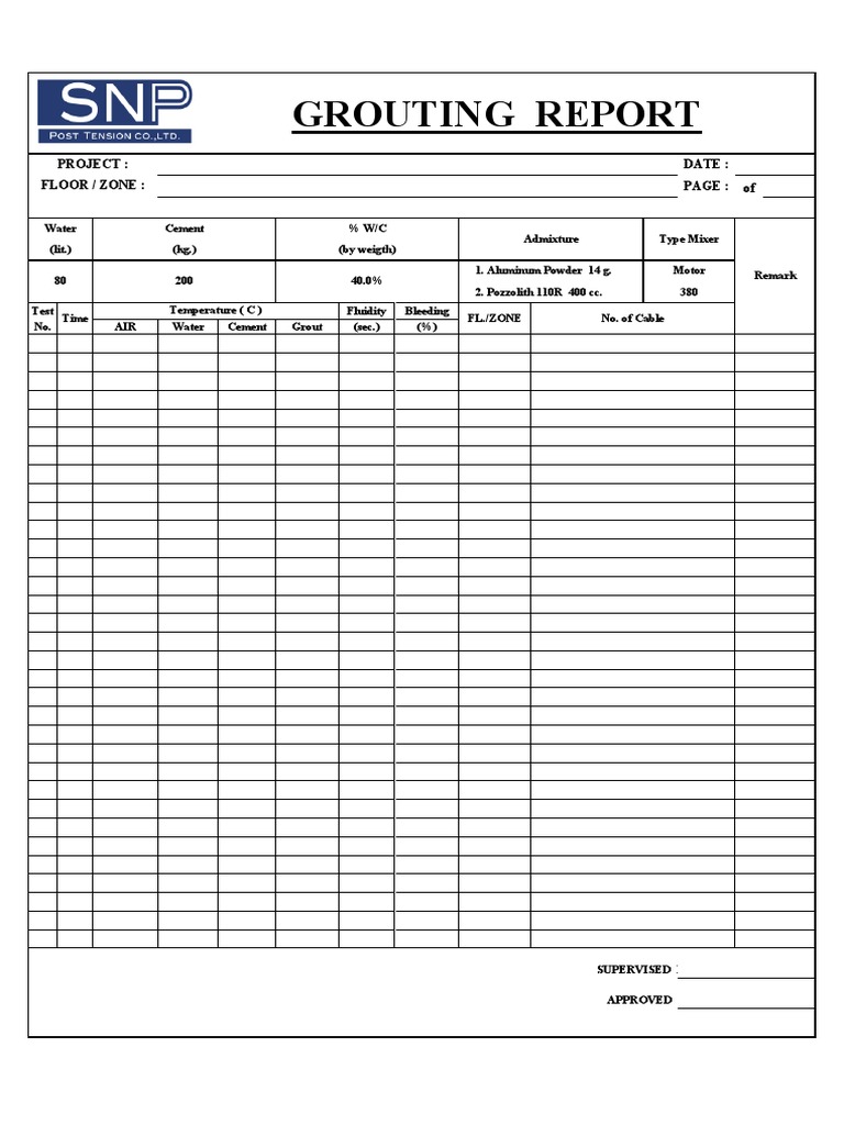 002-Grouting Report | PDF