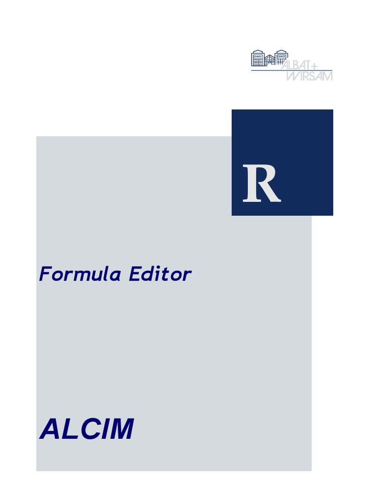 US ALCIM UM Formula Editor | PDF | Boolean Data Type | Formula