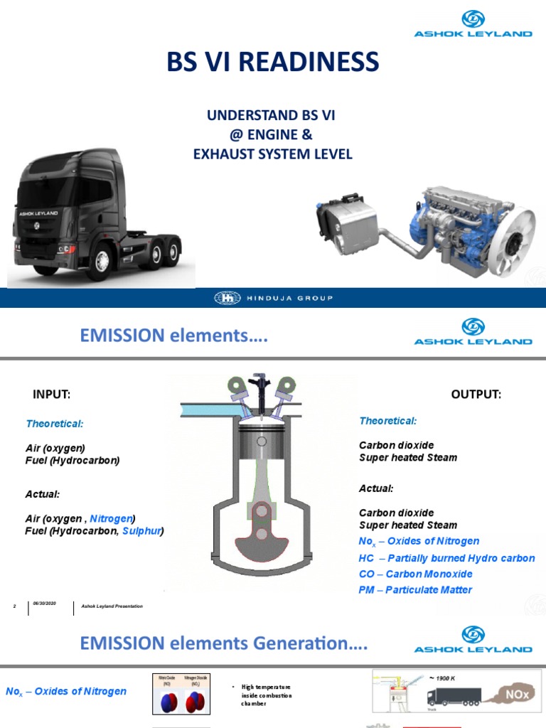 Ashok Leyland BS6 Engine Overview | PDF | Exhaust Gas | N Ox