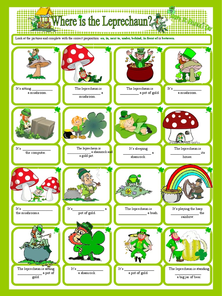 Prepositions ST Patricks Day 77587 | PDF