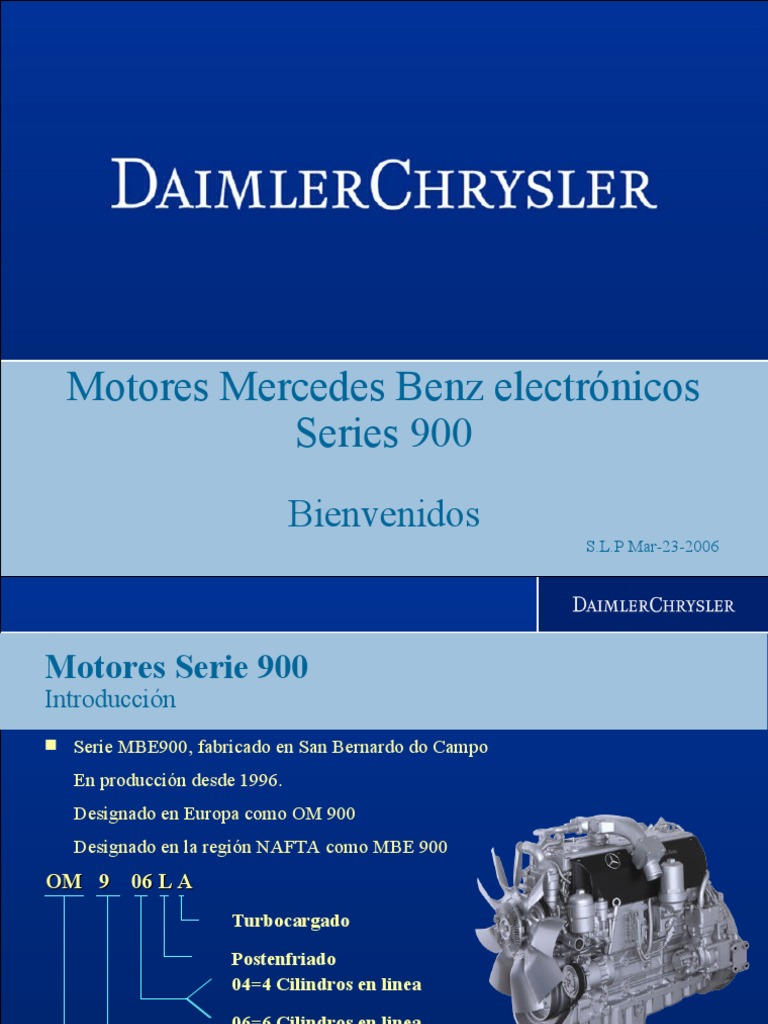 Motor MBE Series 900 | PDF | Inyección de combustible | Pistón