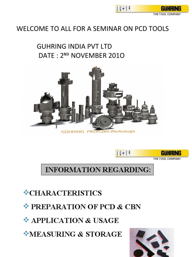Guhring Seminar-Pcd | PDF | Diamond | Alloy