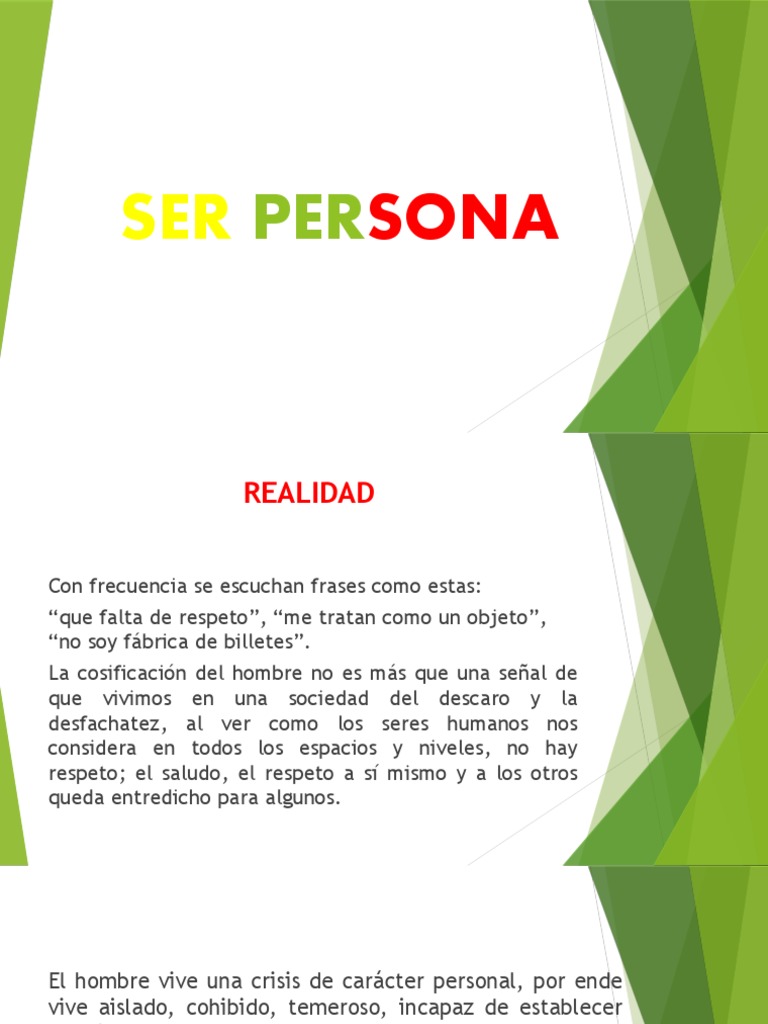 Ser Persona | PDF | Existencia | Filosofía