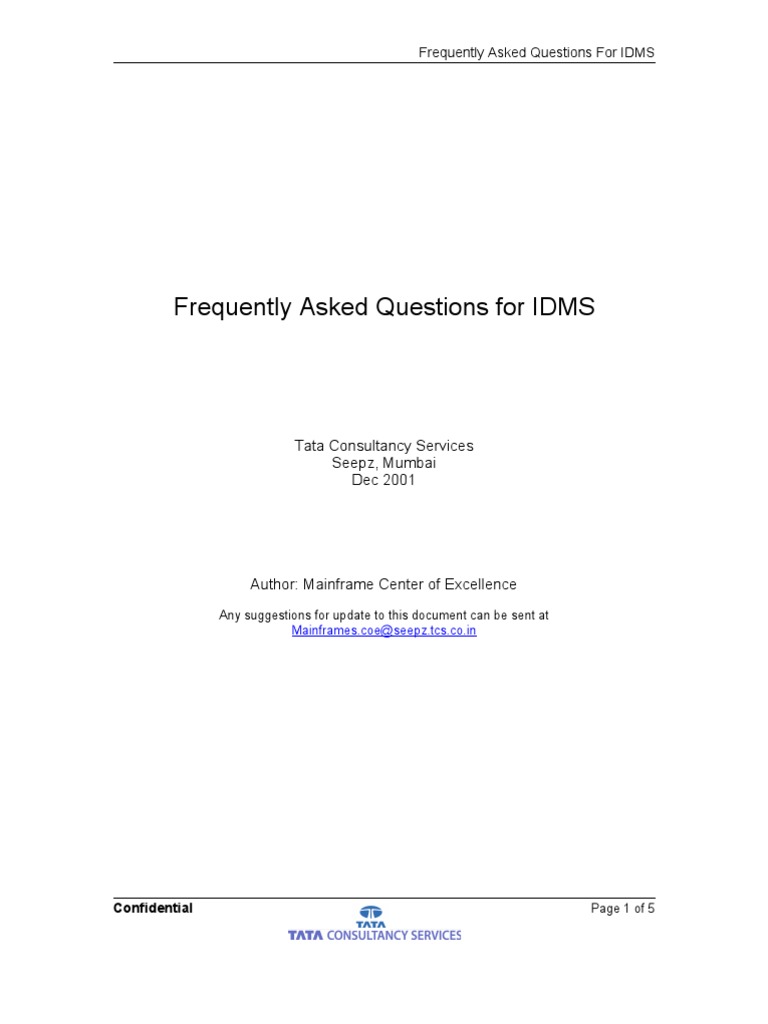 FAQ in IDMS | PDF | Databases | Information Management