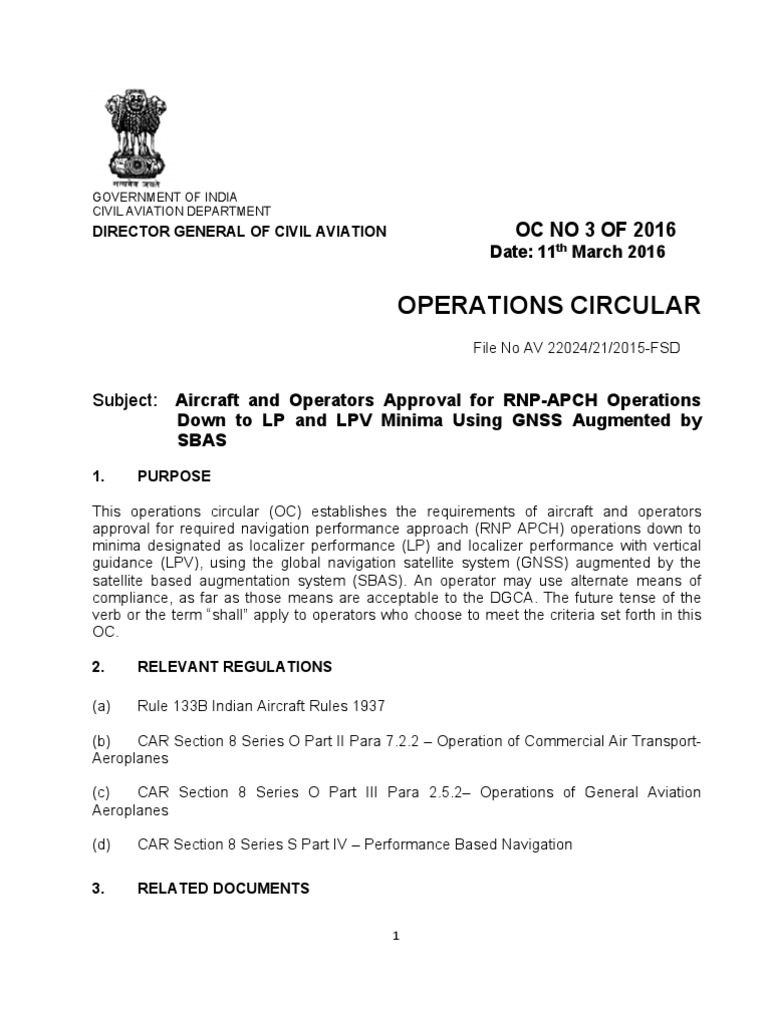 Operations Circular: Date: 11 March 2016 | PDF | Global Positioning ...