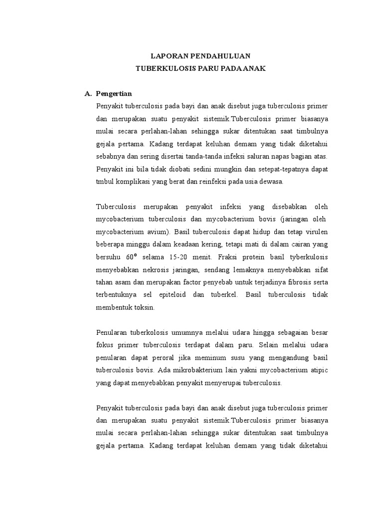LP TB Paru Pada Anak | PDF