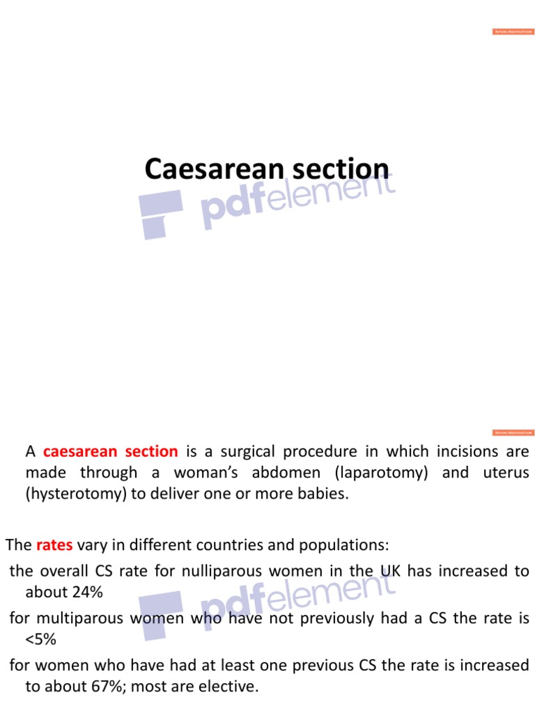 Caesarean Section4817080565385082090 | PDF | Caesarean Section | Childbirth