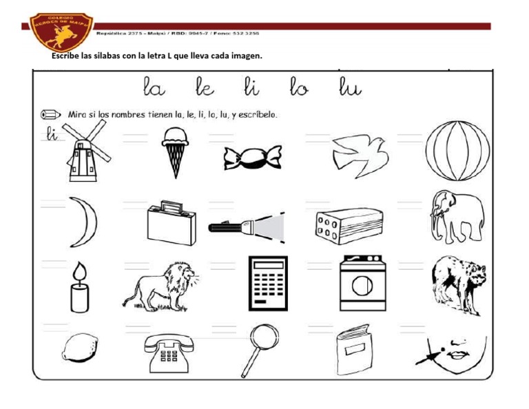 Silabas Con L | PDF