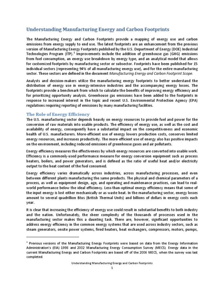 Understanding Energy Footprints | PDF | Electricity Generation ...