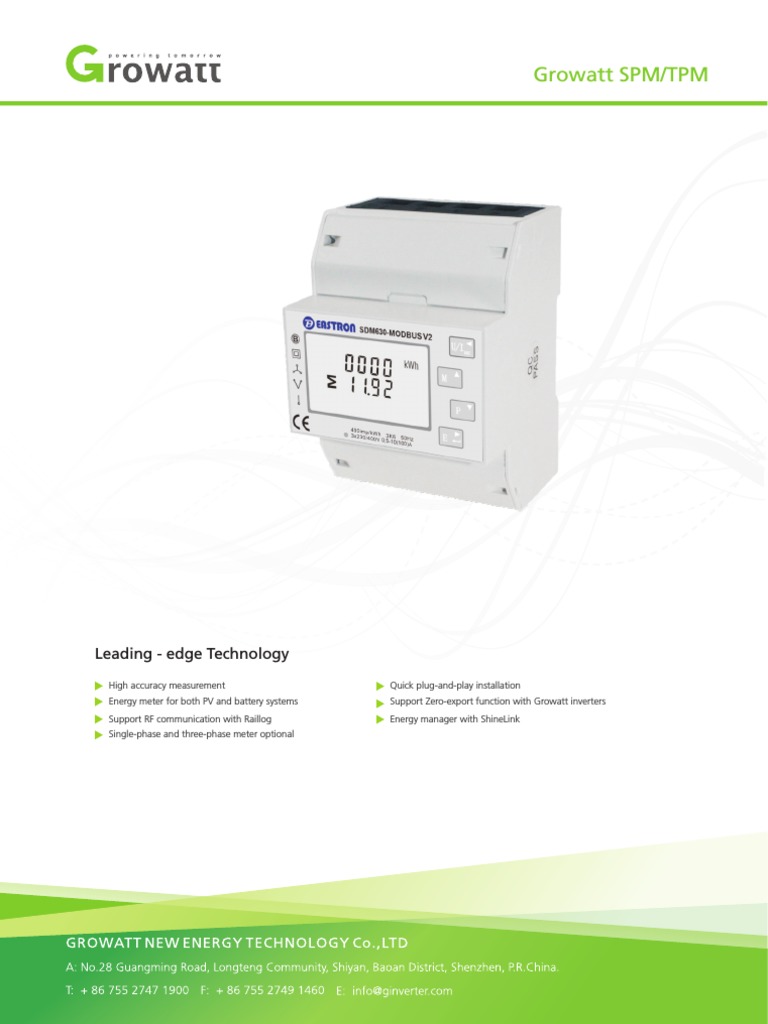 Growatt Export Limitation Meter | PDF