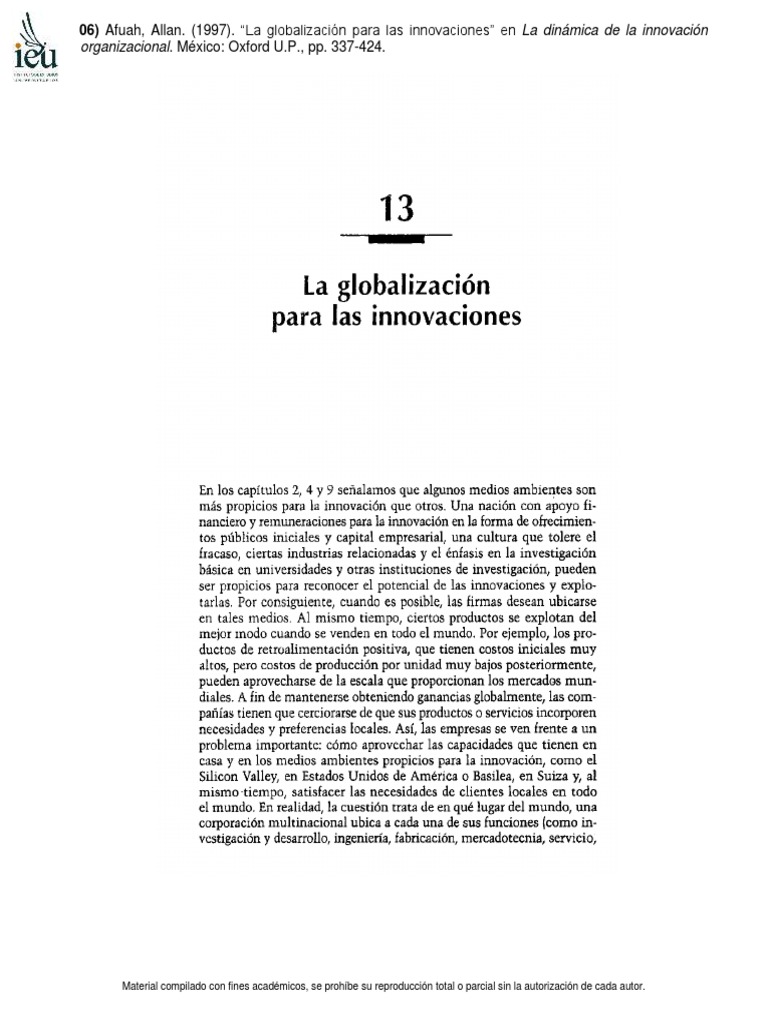 Afuah, A. (1997) . | PDF | Business